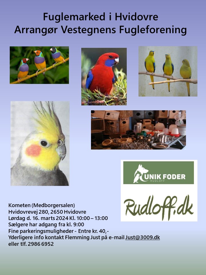 Vestegnens Fugleforening afholder Fuglemarked
